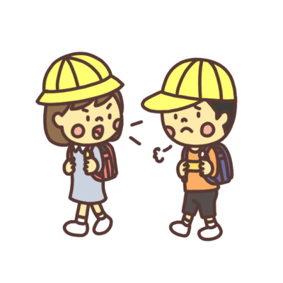 登下校する子どもたちのイラスト 6パターン | かわいい子どものイラスト素材（無料） 【イラストバンク 本店】